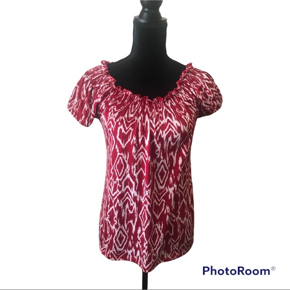 Carol Rose | Tops | Carol Rose Redwhite Ss Shirt | Poshmark